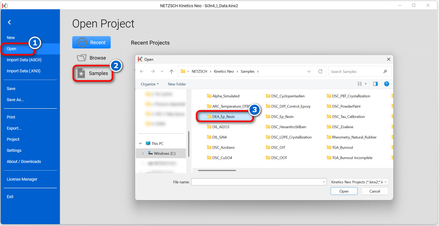 How To: DEA, 1 Step, Epoxy - NETZSCH Kinetics Neo