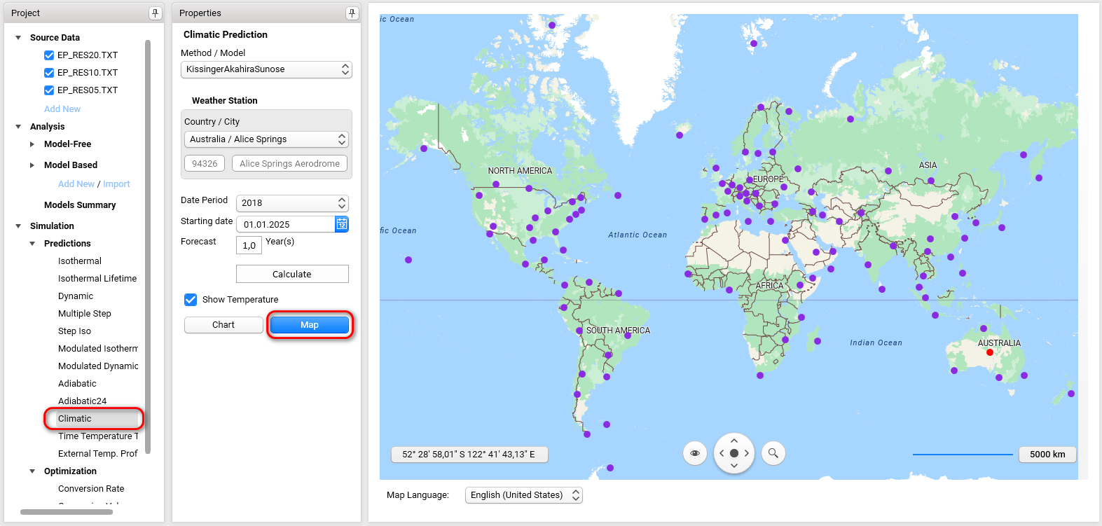 Predictions Based on Climate Temperature Profile - NETZSCH Kinetics Neo